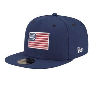 New Era | Accessories | New Era 59fifty Usa Flag Fitted Hat Navy Blue Dark Blue Adult Size 7 ...